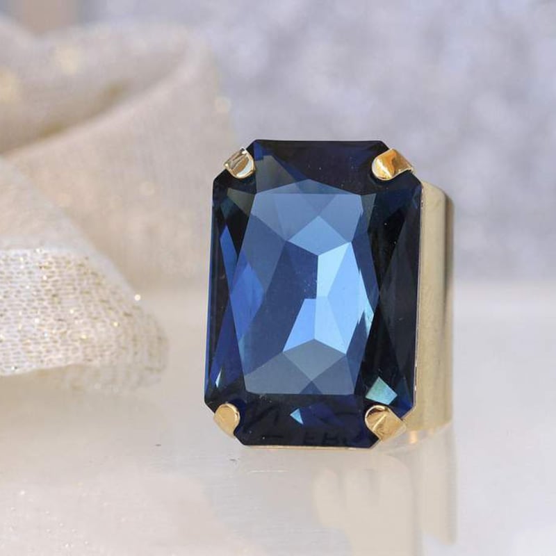 Blue Stone Ring - Etsy