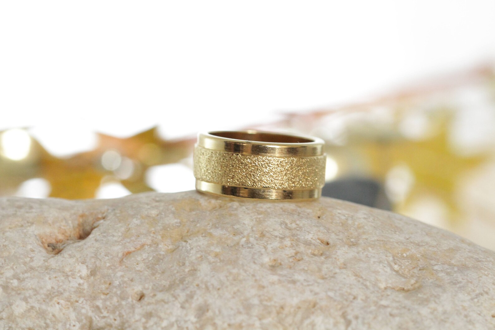 TEXTURED GOLD RING Chunky Ring 14k Gold Filled Ring Simple - Etsy