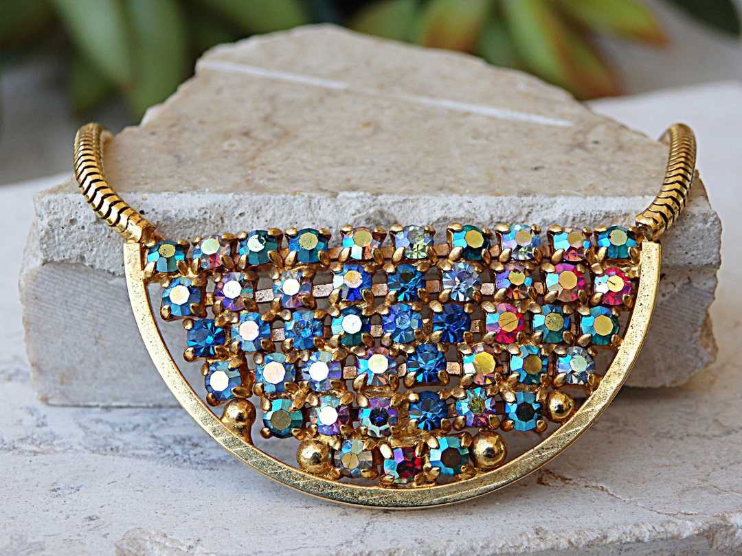 Multi Color Necklace,color Changing Jewelry, Crystals Ab , U Shaped ...