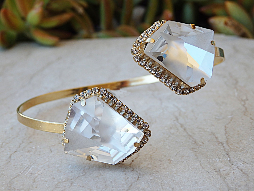 Crystal Bridal Arm Cuff: Bridal Wedding Open Armlet - Etsy