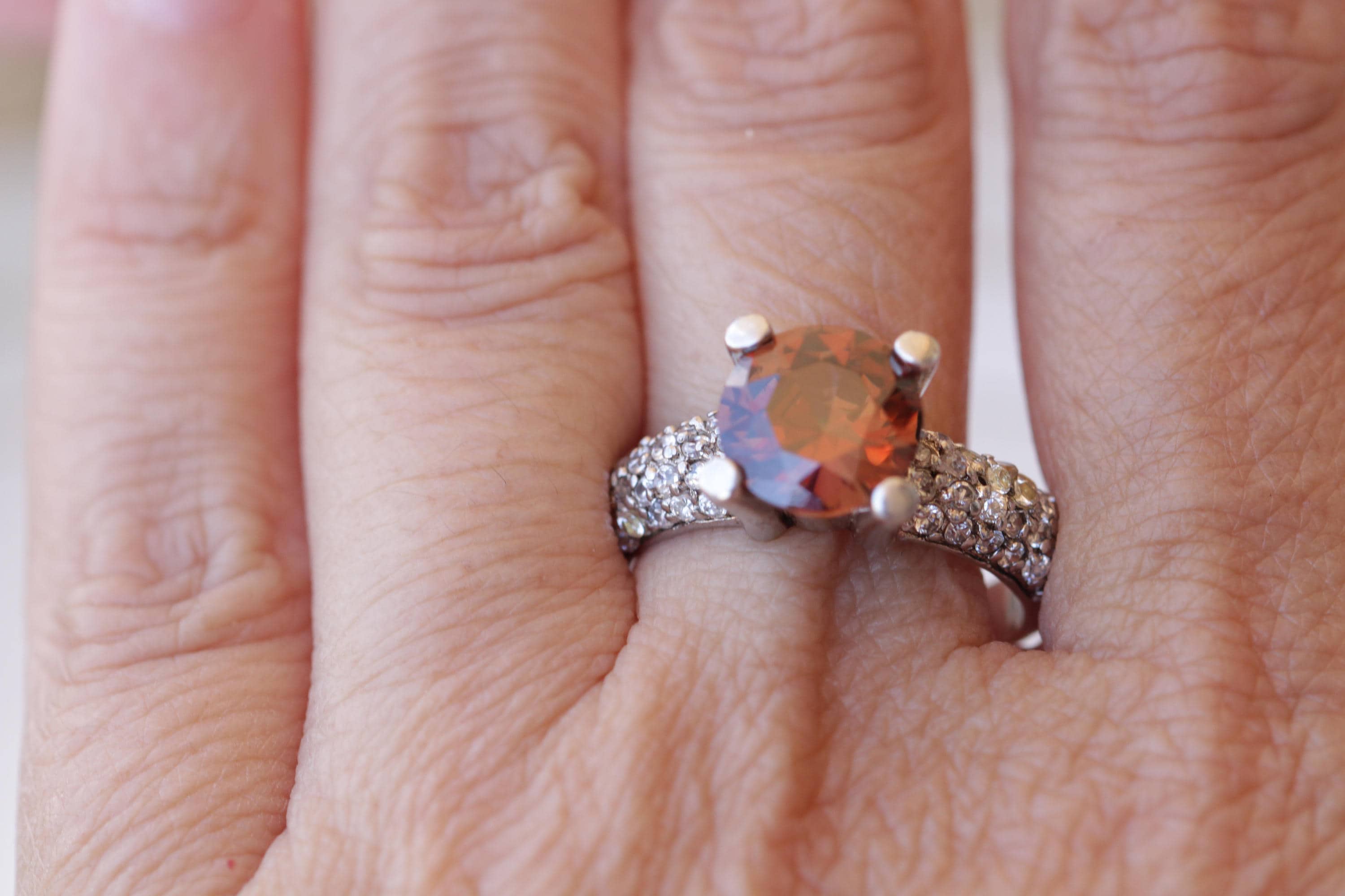 SMOKY TOPAZ RING Gemstone Ring Brown Stone Ring silver | Etsy