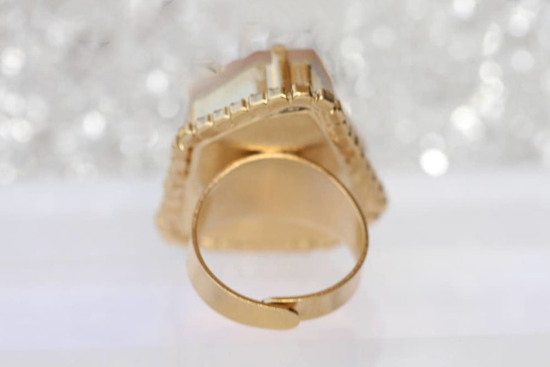 Champagne Cocktail Ring Unusual Ring Bridal Champagne Ring - Etsy