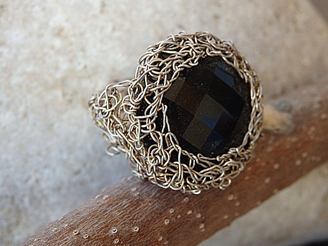 Knitting Ring. Knitting Jewelry. Jewelry. 925 Silver Ring. - Etsy