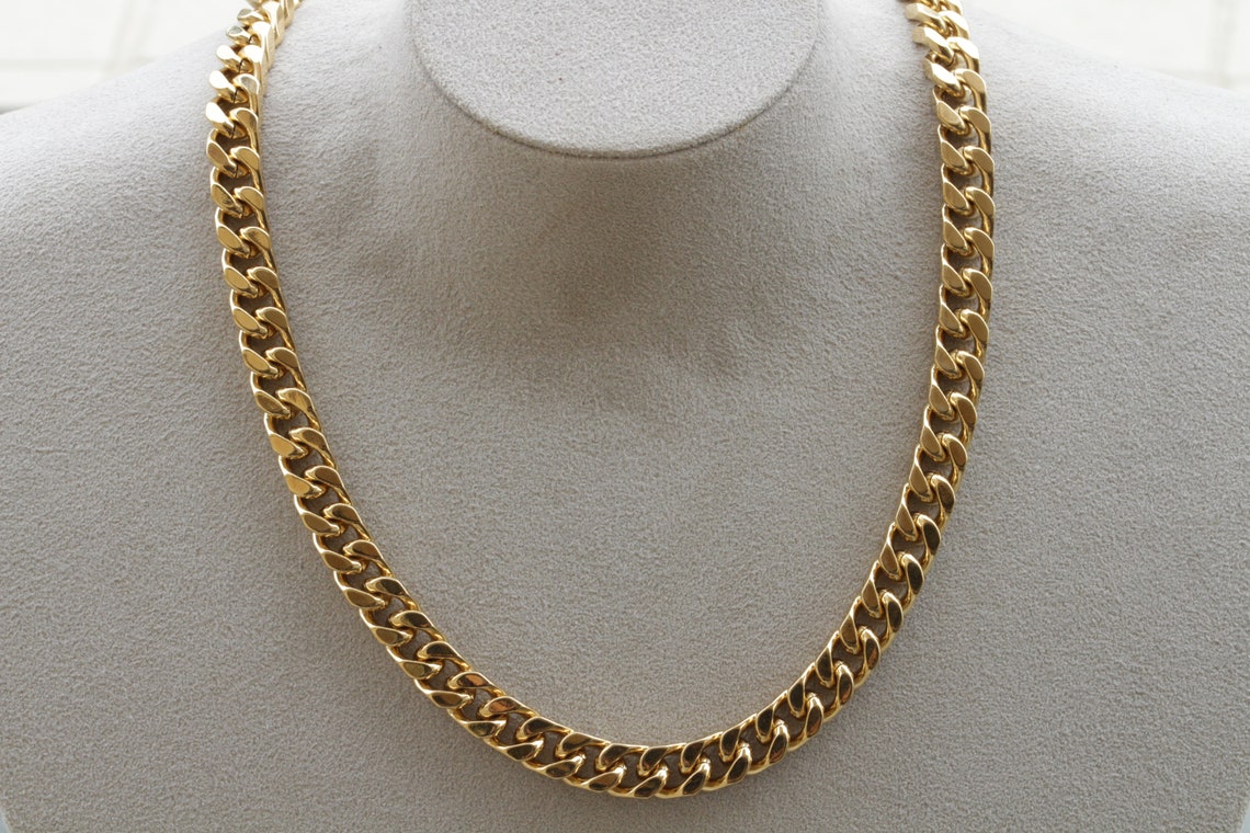 ROSE GOLD NECKLACE Gourmet Necklace Mens Necklace Chunky | Etsy