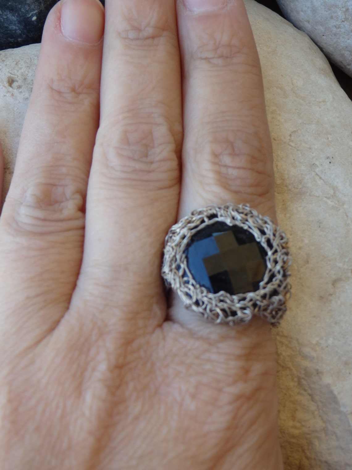 Knitting Ring. Knitting Jewelry. Jewelry. 925 Silver Ring. - Etsy