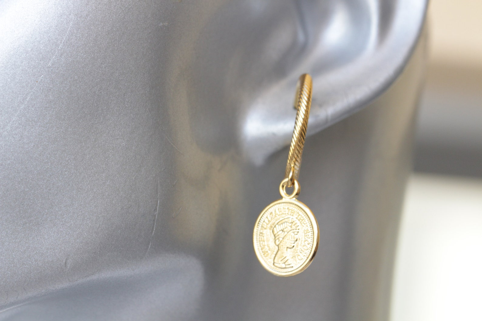 GOLD COIN EARRINGS, Coin Hoop Earrings, Coin Jewelry,dangle Coin ...