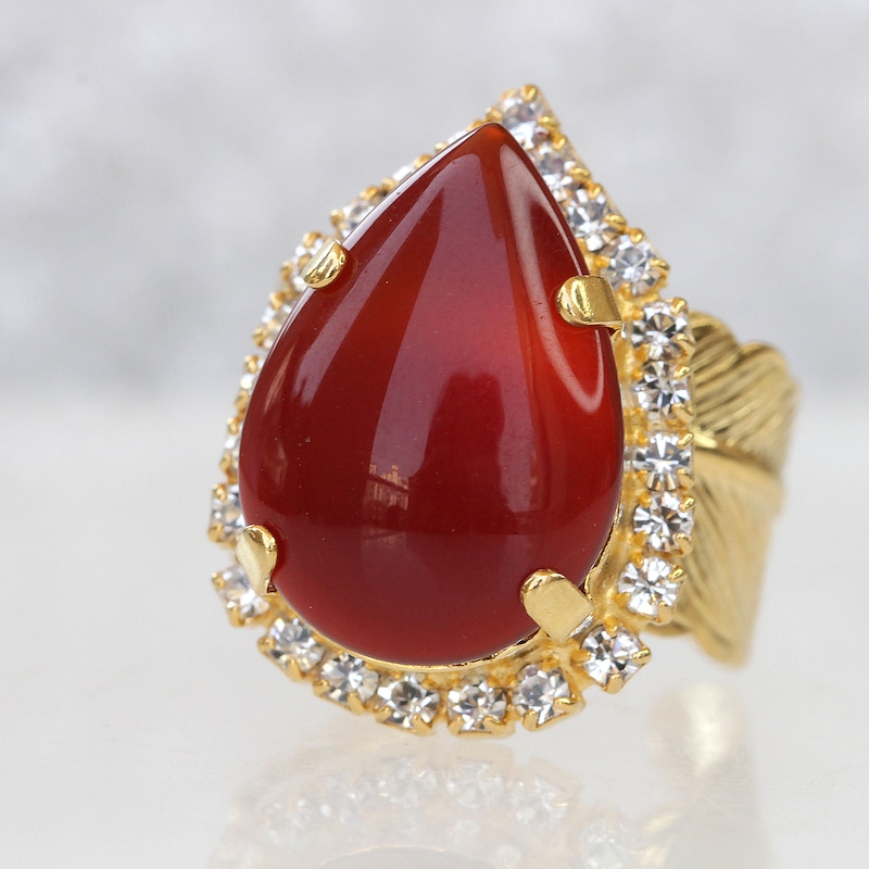 Burgundy Ring - Etsy