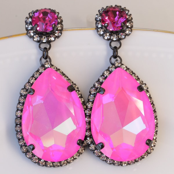 Hot Pink Earrings - Etsy