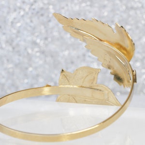 LEAF BRACELET, Upper Arm Bracelet, Bridal Gold Bracelet, Leaves ...