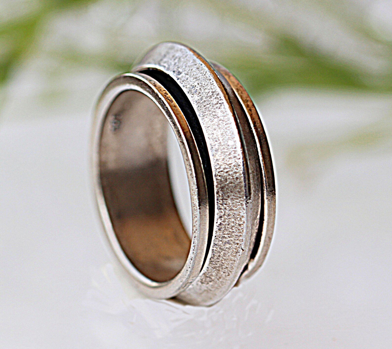 Unique Spinner Ring Sterling Spinner Ring Wedding Silver - Etsy