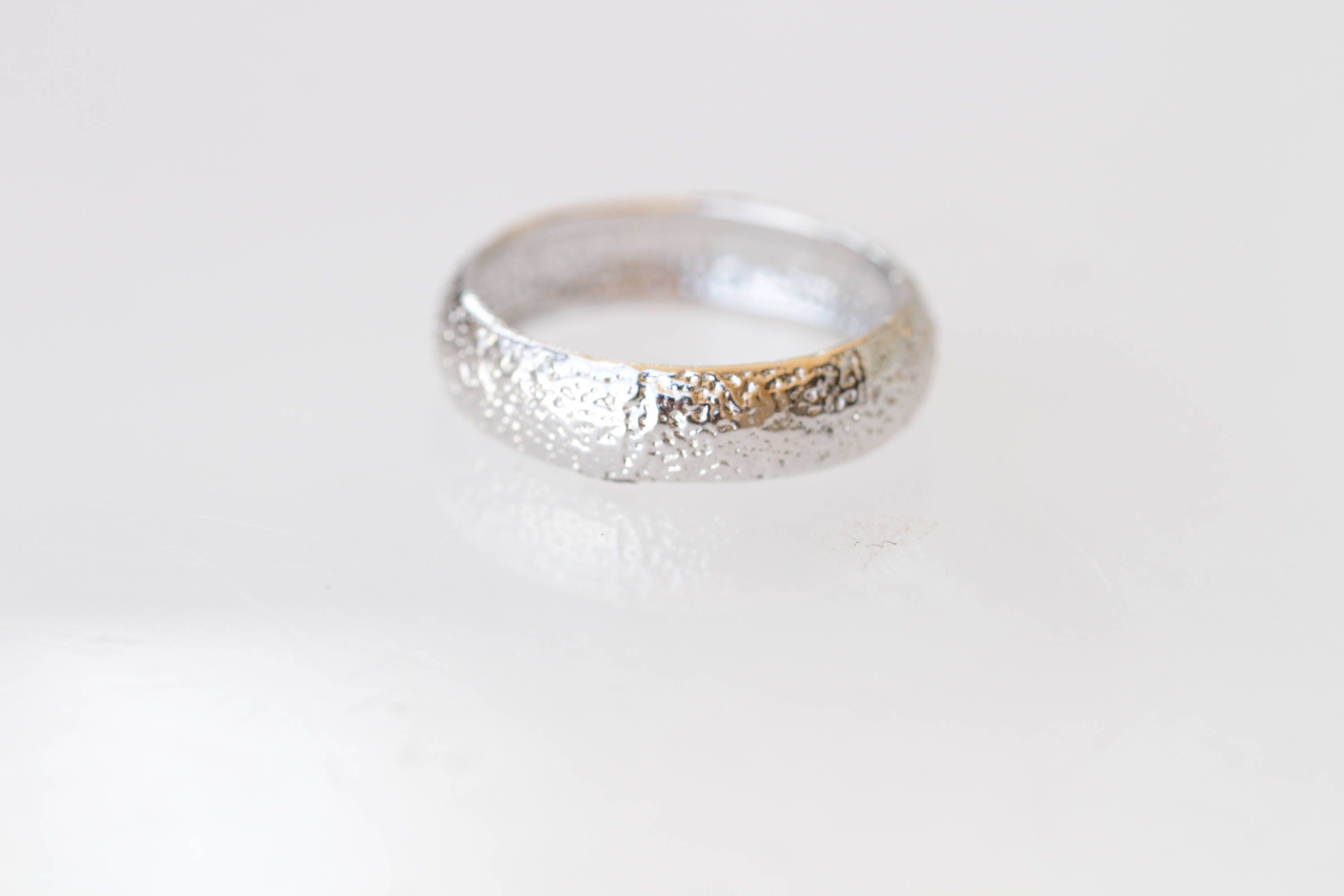 SILVER COUPLES RING Rough Silver Ring Wedding Ring Set | Etsy