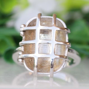 CAGE RING, Sterling Silver Ring, Choose Your Birthstone Ring, Artist ...