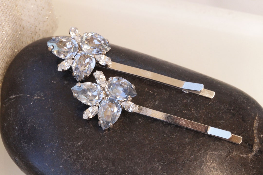DUSTY Blue BOBBY PINS, Bridal Bobby Pin, Wedding Hair Pins, Bridal ...
