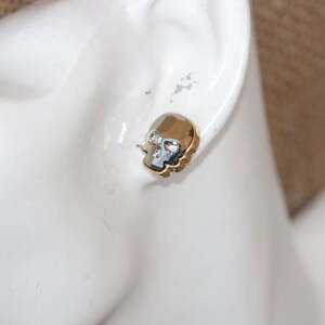 Gold Filled Crystal Skull Ring, Adjustable Champagne Bronze Jewelry - Etsy