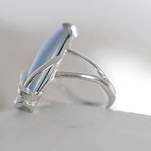 Light Blue Ring, Ice Blue Opal Ring, Womens Opal Ring, Baby Blue Ring ...