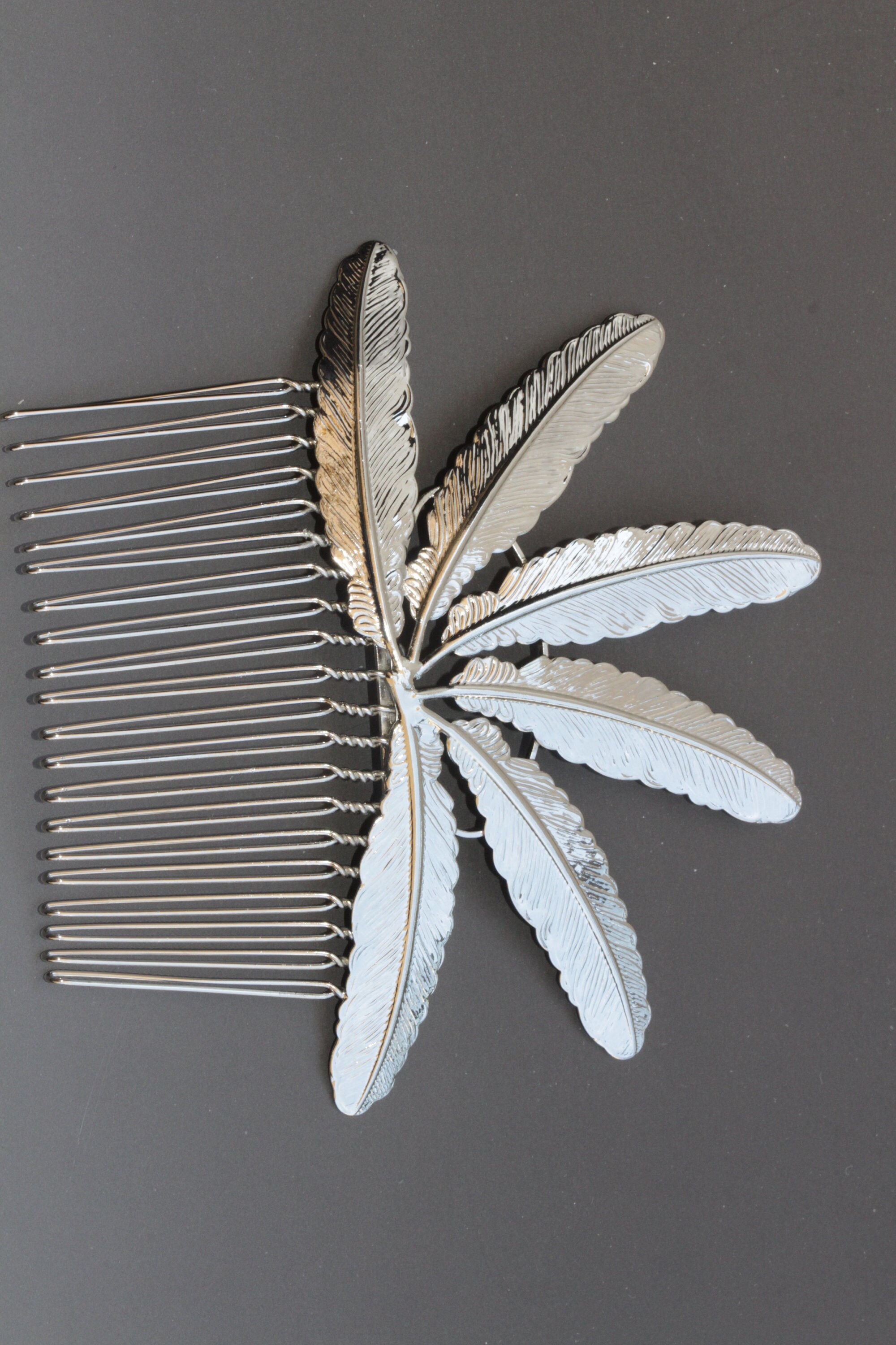 FEATHER HAIR COMB Bridal Hairpiece Statement Comb Hair | Etsy