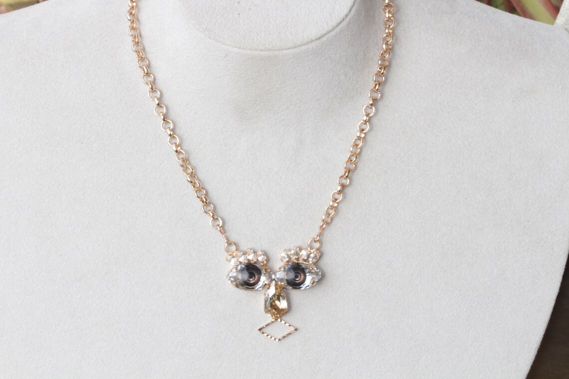 BROWN CHARM PENDANT Necklace Gift For Mom Cat Eye Pendant | Etsy