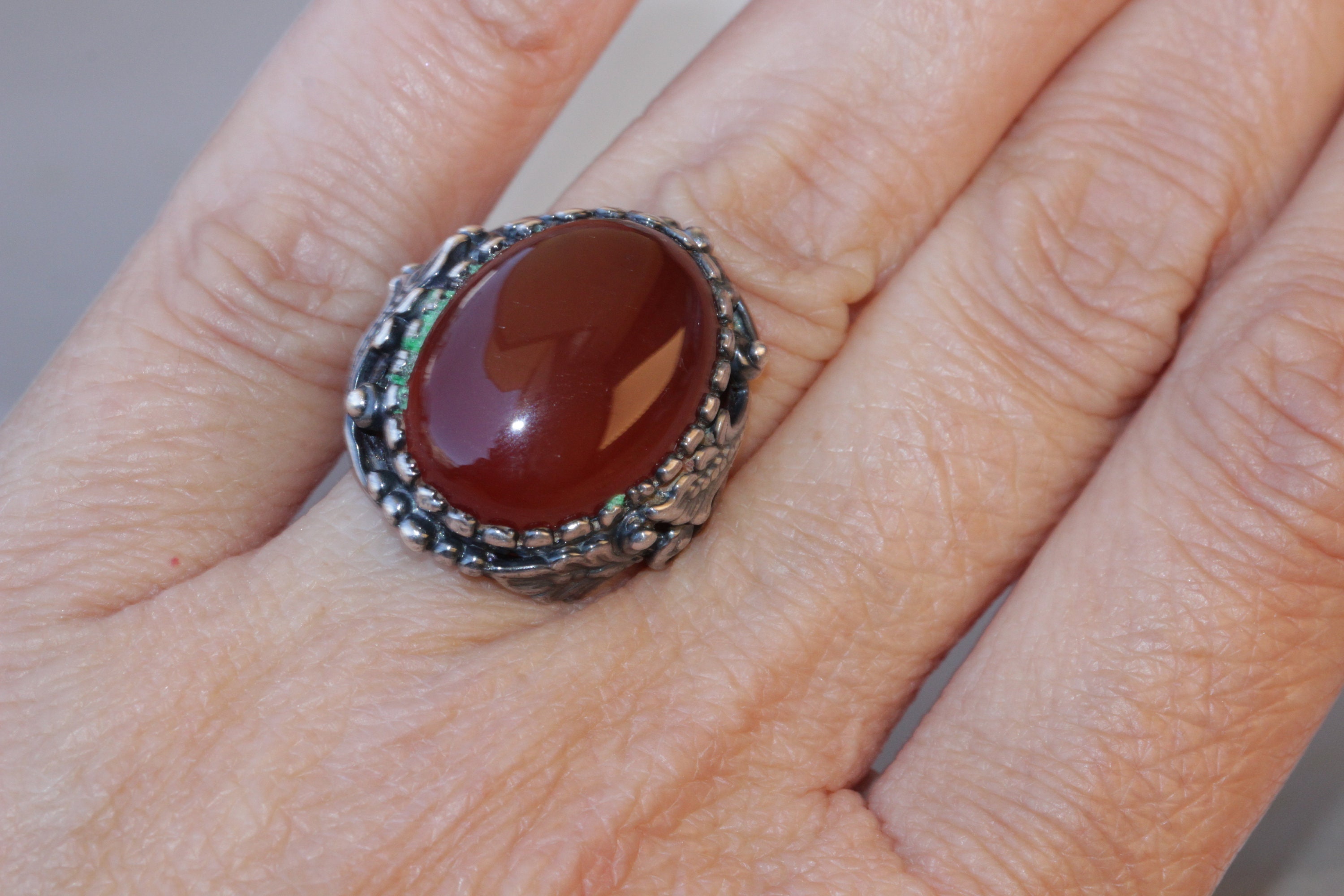 RED SIGNET RING Men Ring Maroon Ring Red Carnelian Ring | Etsy