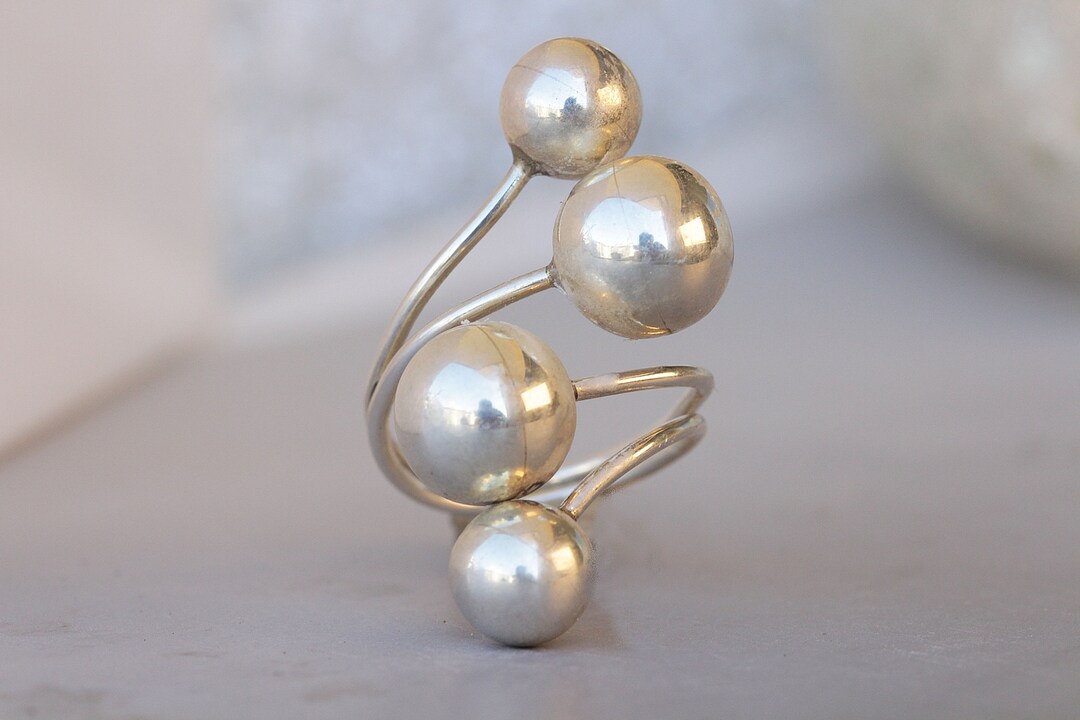 BALLS RING, Silver Ball Ring, Everyday Ring, Sterling Silver Ball Ring ...