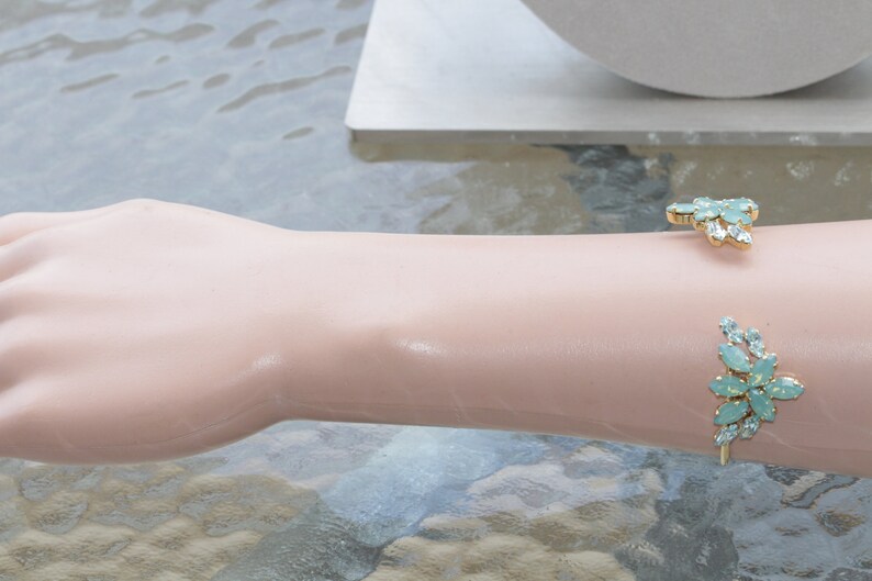 MINT BRACELET, Amazonite Crystal Bracelet, Bridal Bracelet, Mint Opal ...