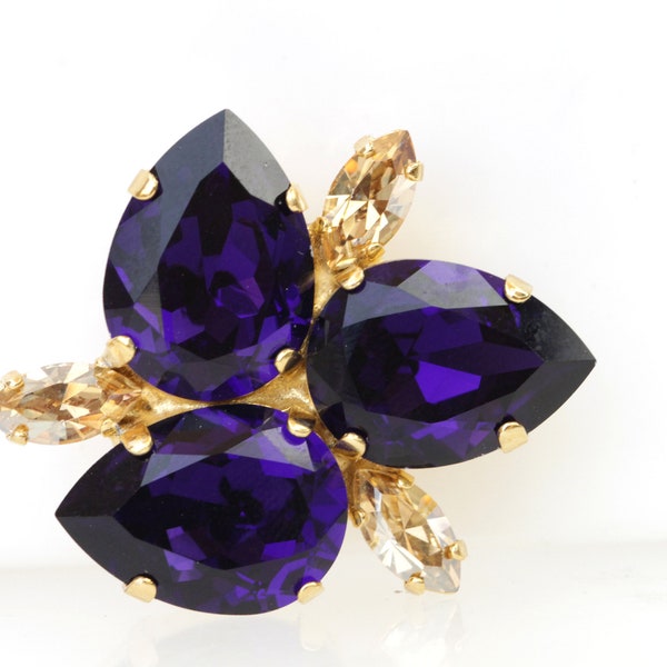 Purple Brooch - Etsy