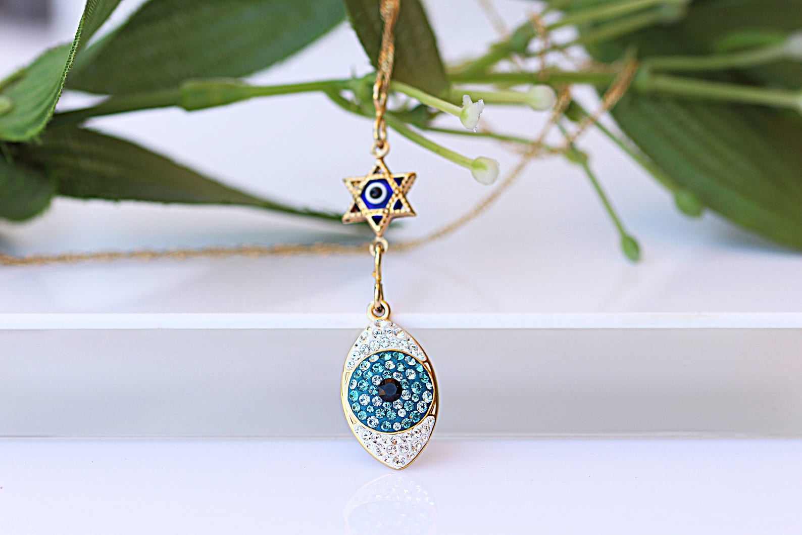 Evil Eye Necklace Jewish Jewelry Pendant Israeli - Etsy