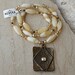 Yellow Jasper Beaded Necklace. Rectangle Pendant Genuine - Etsy