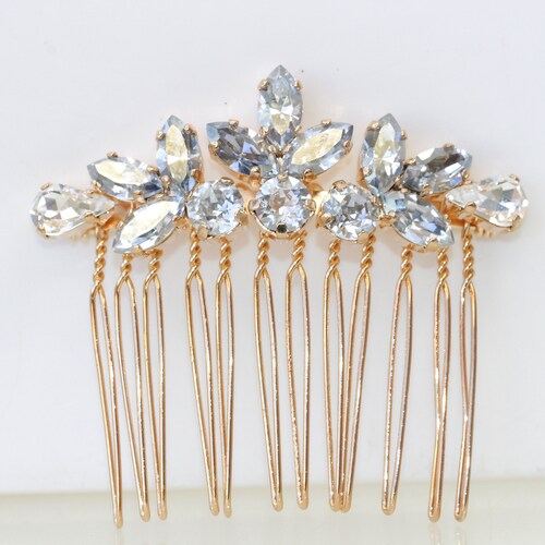DUSTY BLUE HAIR Comb Bridal Hair Comb Light Blue - Etsy