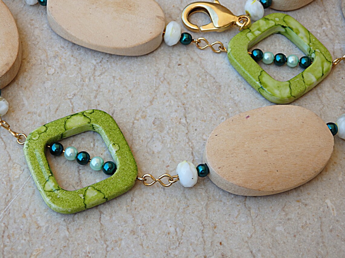 Wooden Belt, Wood Bead Belt, Cream Green Wood Belt, Womens Belts ...