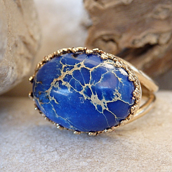 Jasper Stone Ring - Etsy