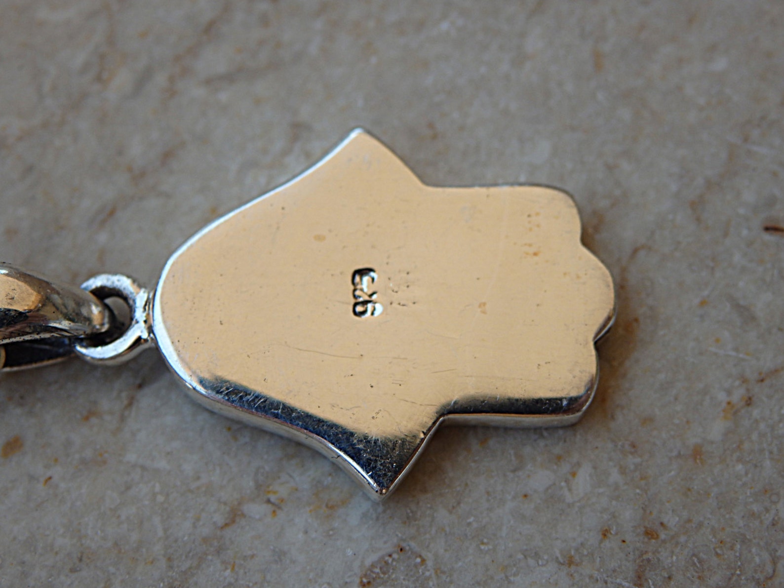Sterling Silver Chai Hamsa Pendant Necklace, Jewish Jewelry - Etsy