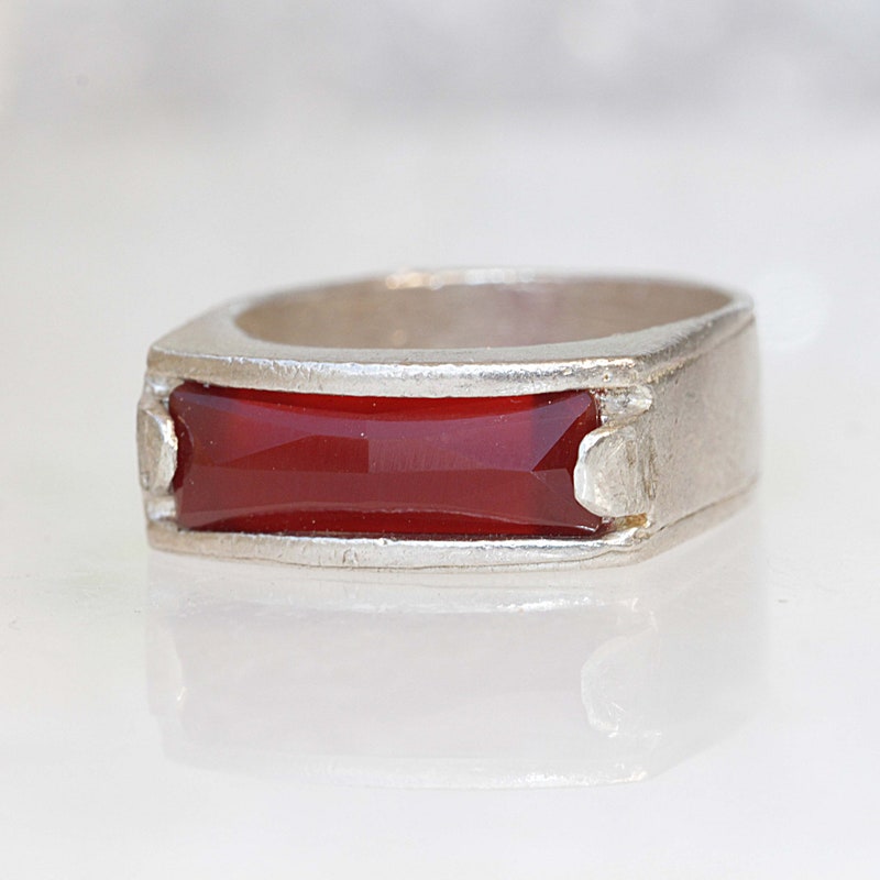 Red Stone Ring - Etsy