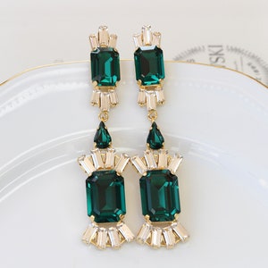 Emerald STATEMENT RING, Cocktail Emerald Ring, Emerald Crystal Ring ...