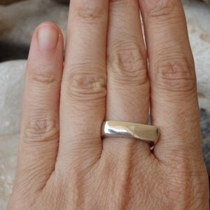 Square Band Ring. Sterling Silver Square Ring. Silver Geometric Ring ...