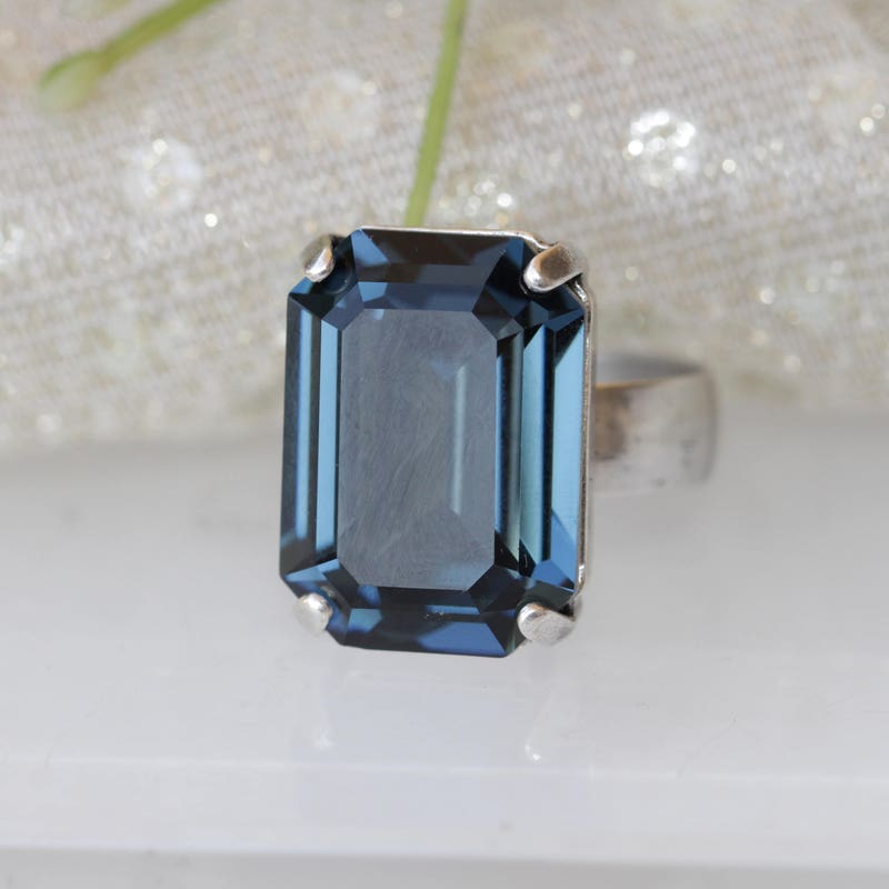 Dark Blue Ring - Etsy