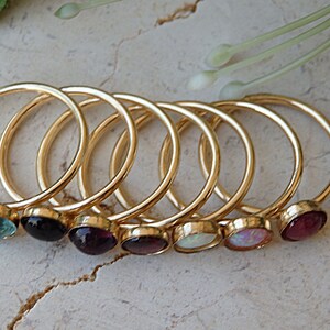 Stackable Birthstone Ring. Thin Ring. Gold Stacking Rings. Gold Filled ...