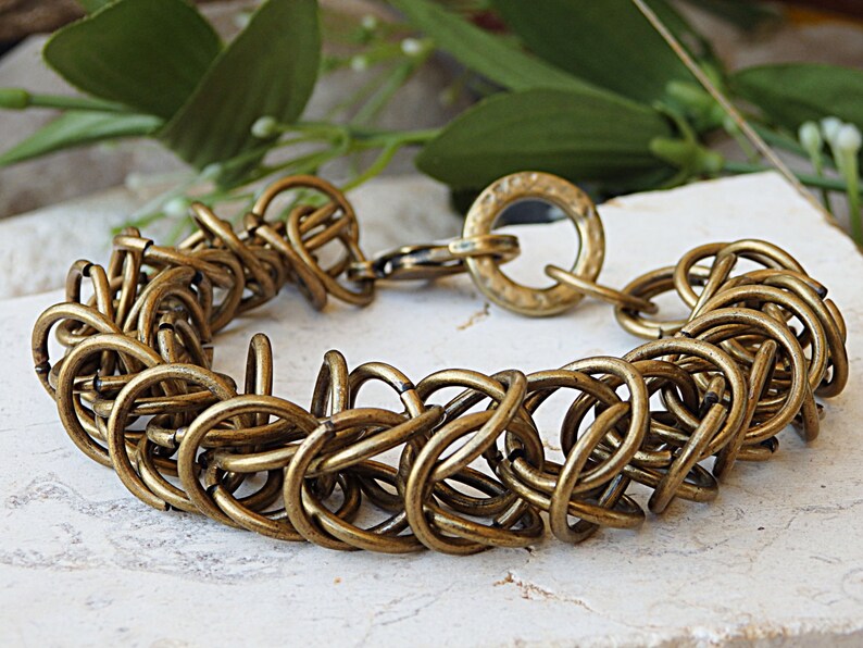 Link Bracelet. Stack Link Bracelet. Antiqued Bracelet Chain - Etsy