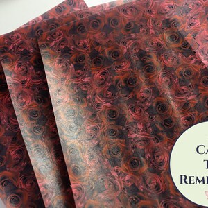 2 Sheets Red Roses Wafer Paper for Edible Cake Wraps, Cake Decorating ...