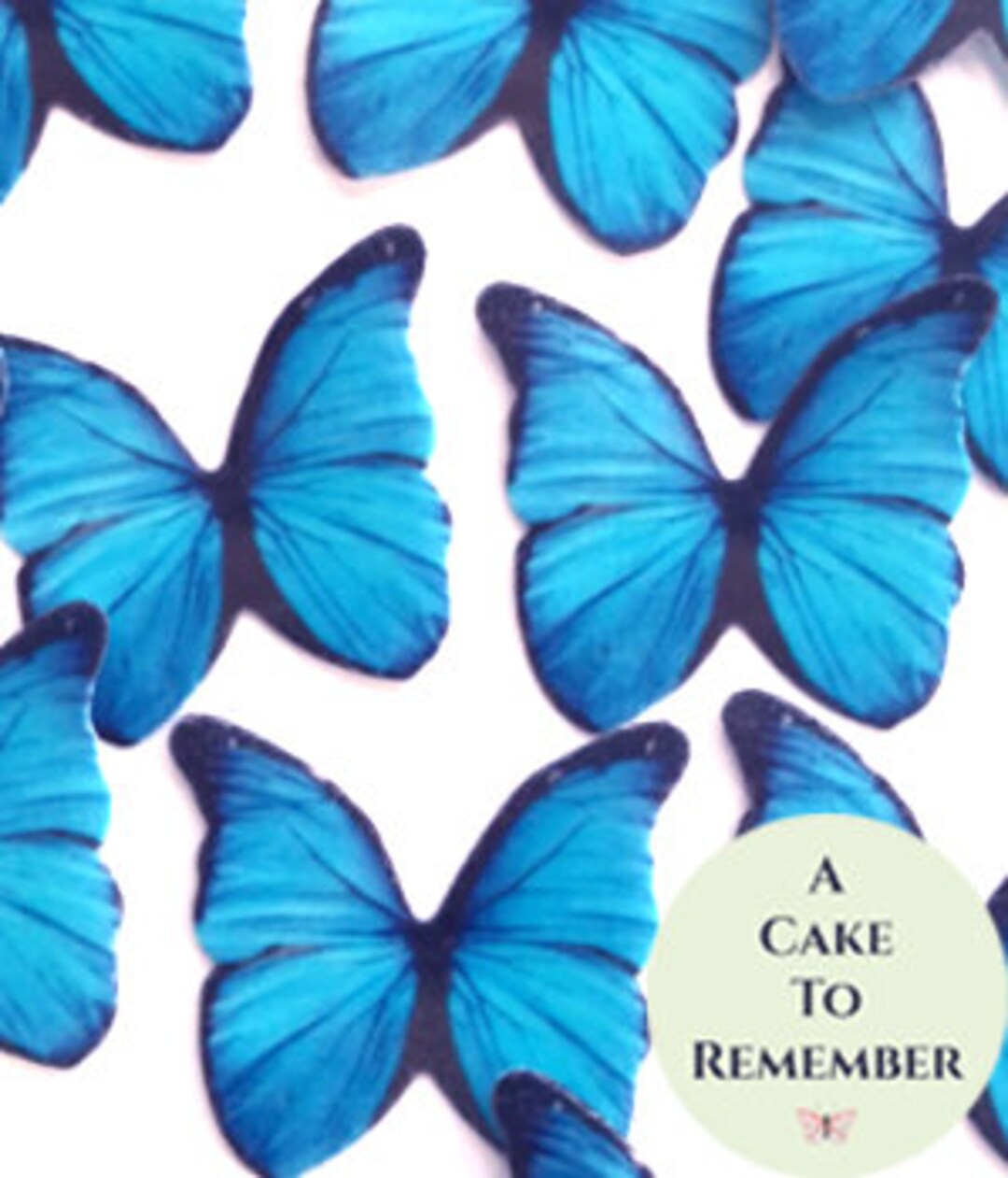 Ships Fast 12 Budget Blue Edible Butterflies, About 1 3/4 Across. - Etsy