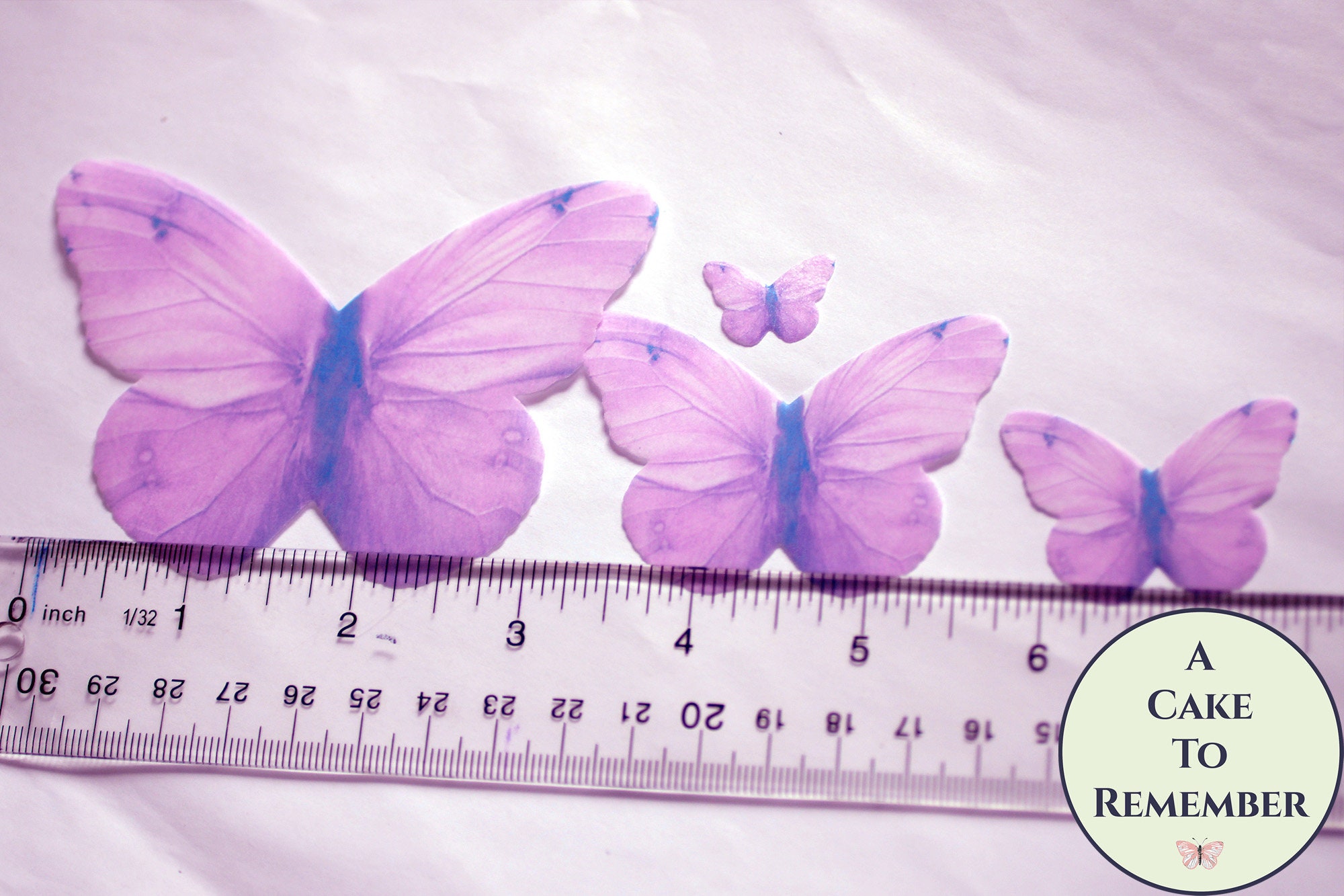 16 Pale Purple Edible Butterflies Wafer Paper Edible Etsy