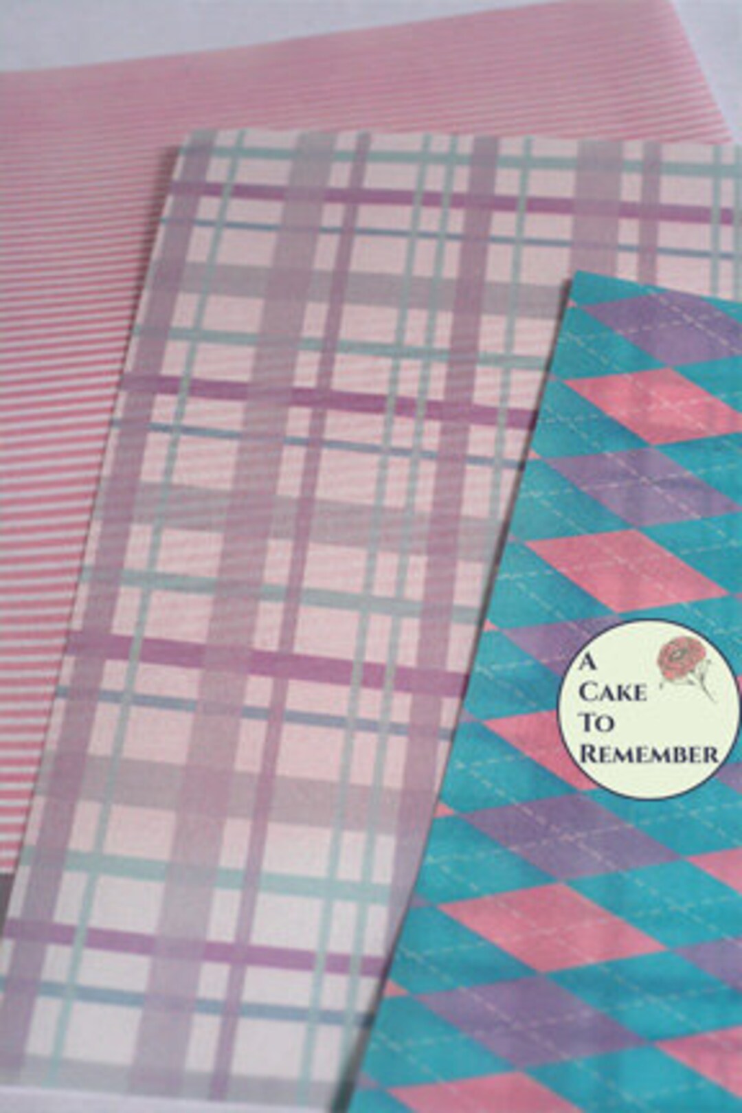 3 Sheets of Coordinating Pink and Blue Printed Wafer Paper for Cake ...