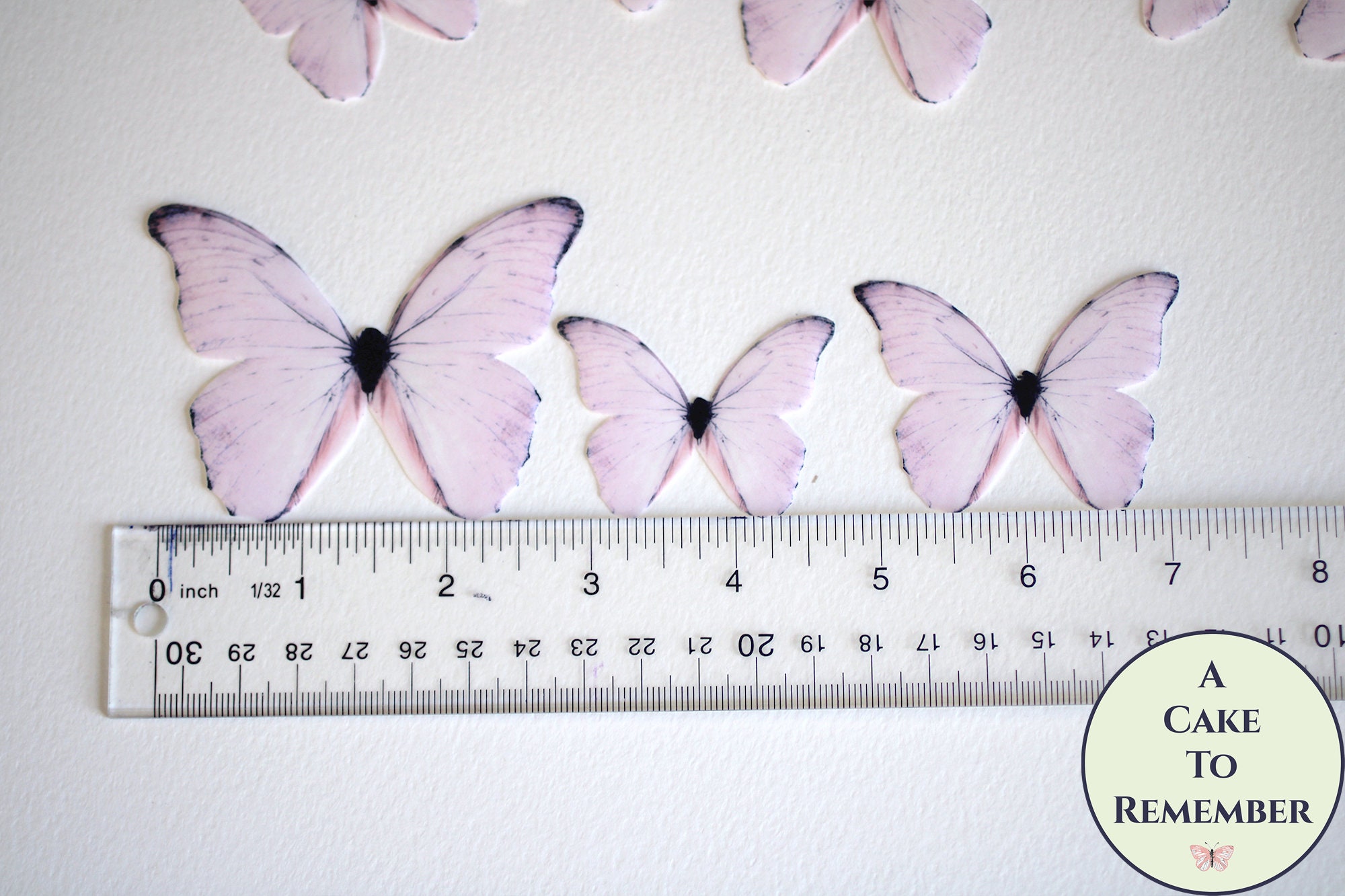 Pale Pink Edible Butterflies 12 Wafer Paper Butterflies For Etsy