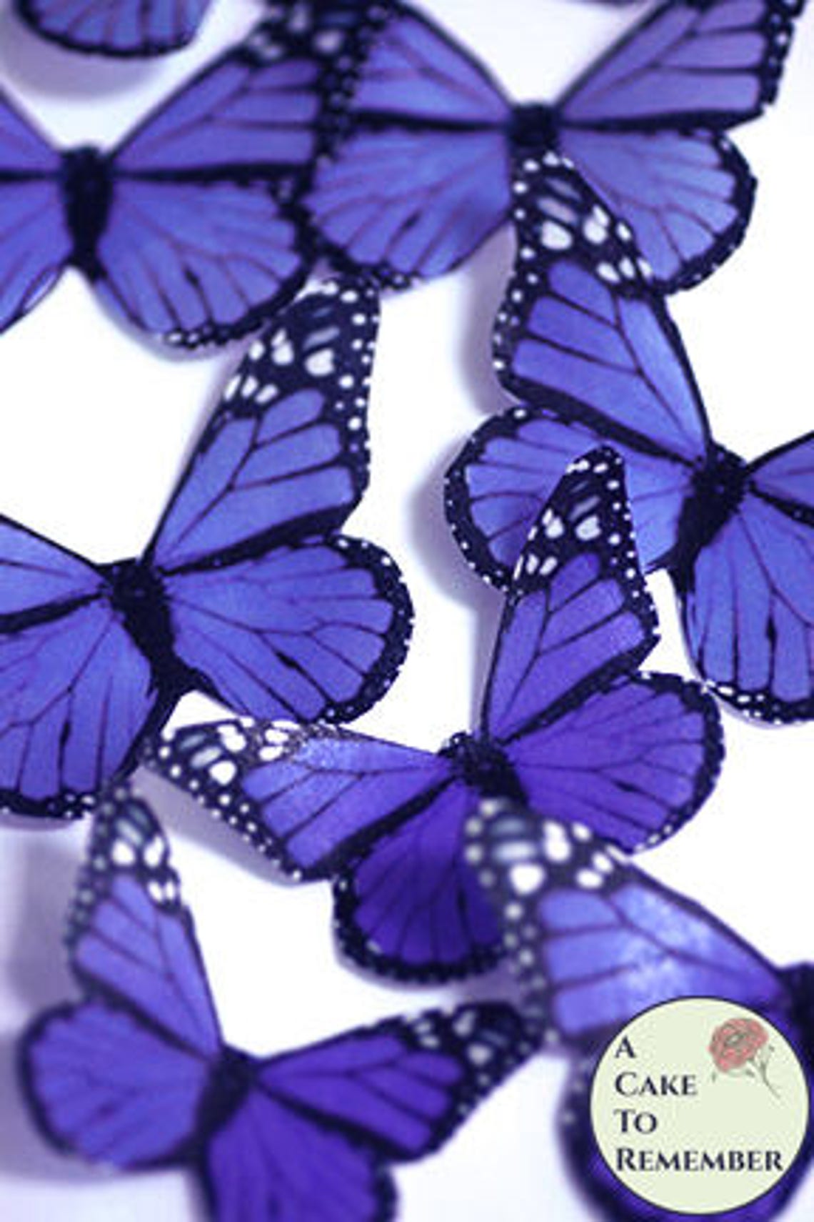 Blue Edible Butterflies 12 Wafer Paper Monarch Butterflies Etsy