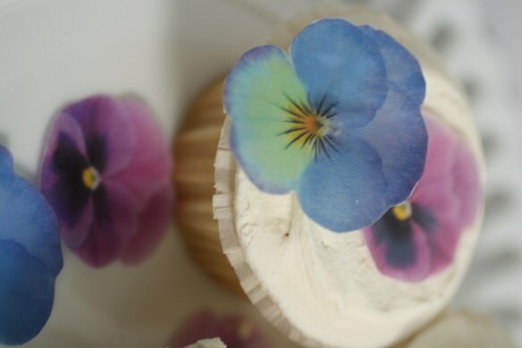Edible Wafer Paper Pansy for Cakes 24 Assorted Colors | Etsy