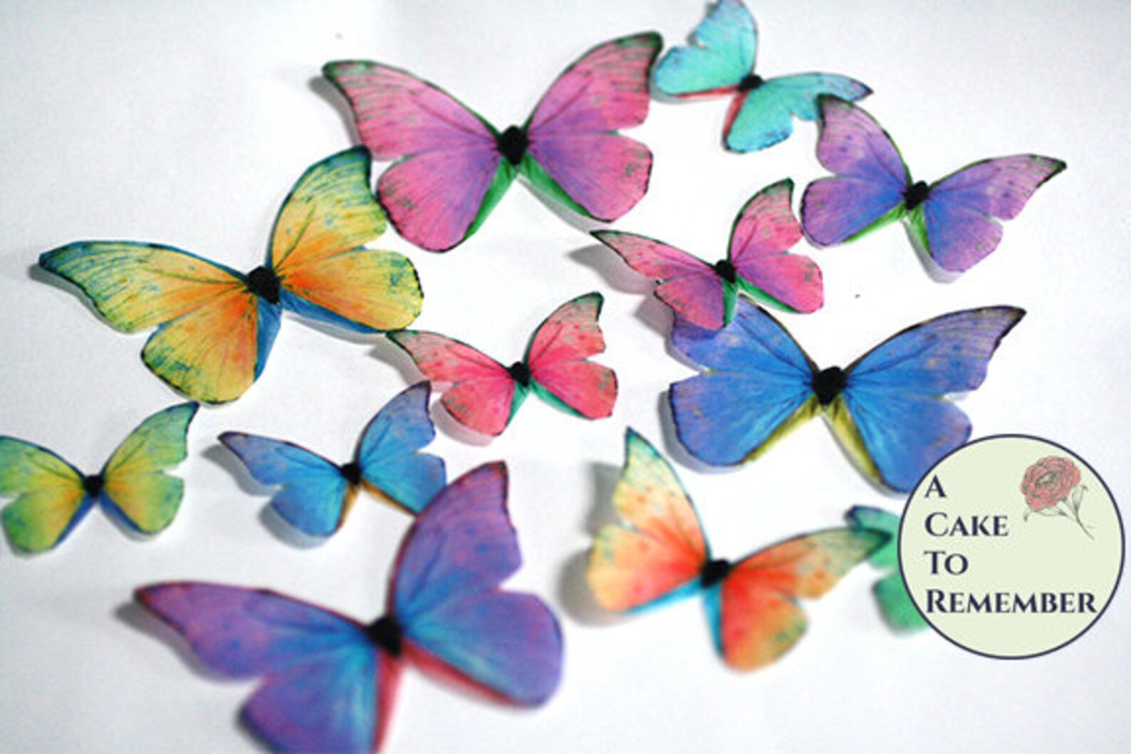 Pink Edible Butterflies 12 Wafer Paper Butterflies For Etsy