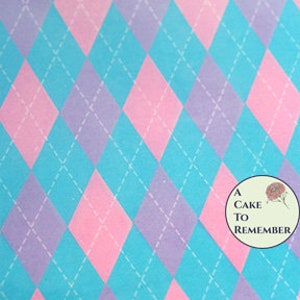 3 Sheets of Coordinating Pink and Blue Printed Wafer Paper for Cake ...