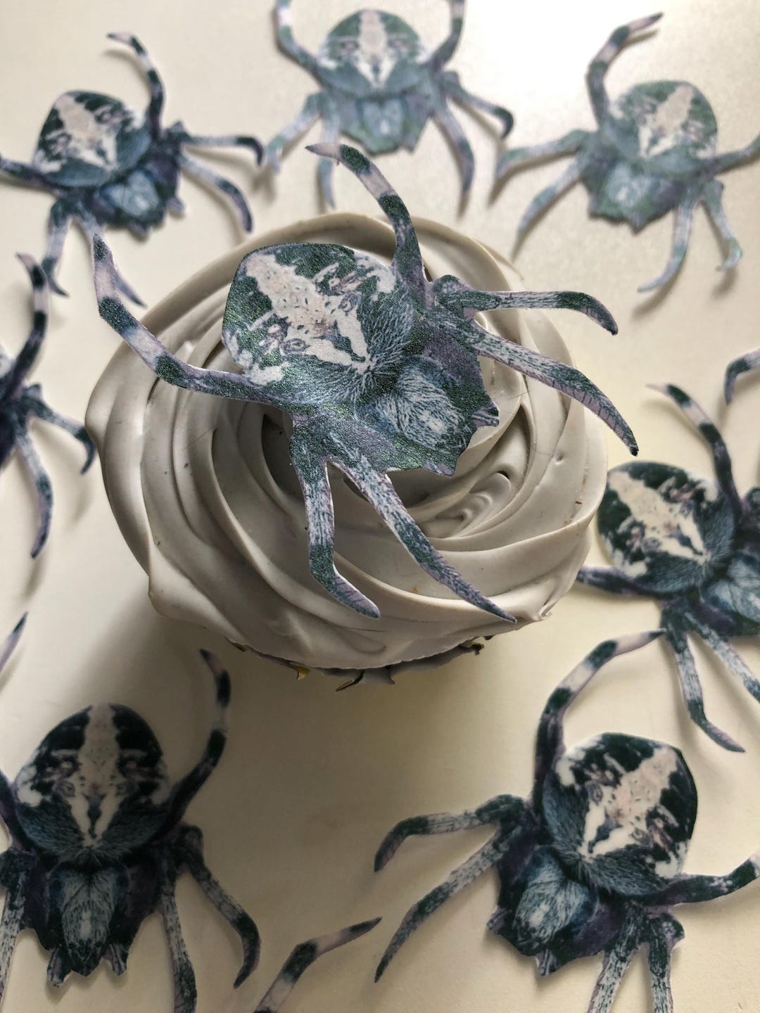 12 Spiders Bug Cupcake Toppers Made From Edible Wafer Paper. Spider ...