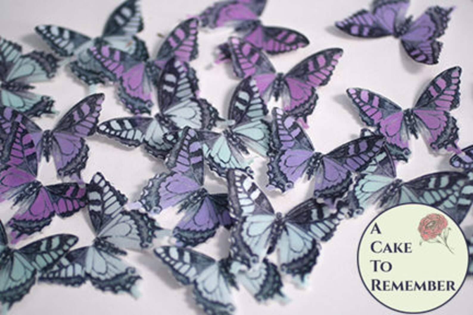 24 Light Blue and Purple Edible Butterflies. 1.5 Across. - Etsy