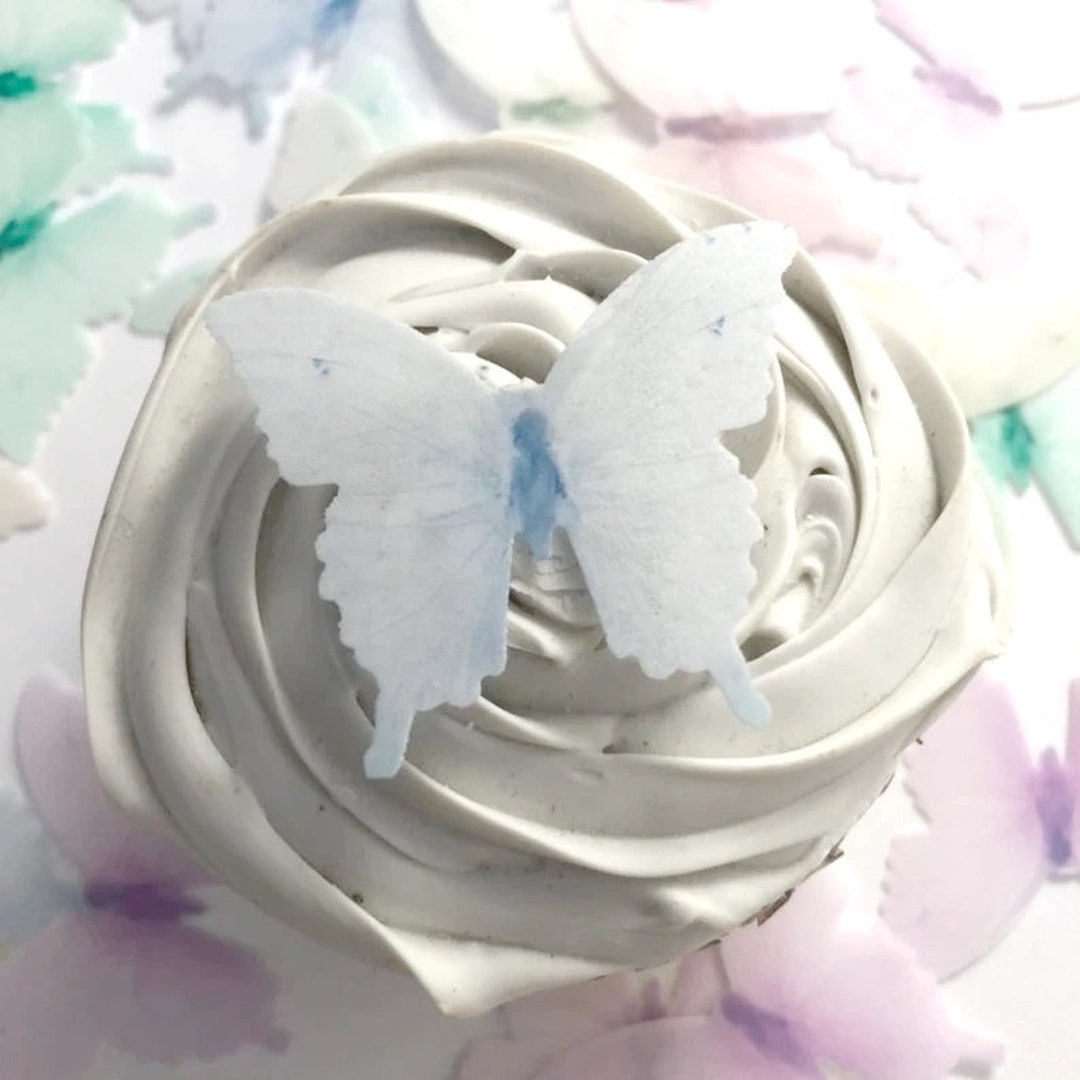 28 Pale Pastel Edible Butterfly Cake Toppers or Cupcake - Etsy