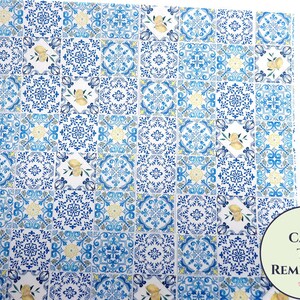 Blue Tile Edible Wafer Paper for Cake Decorating - Etsy